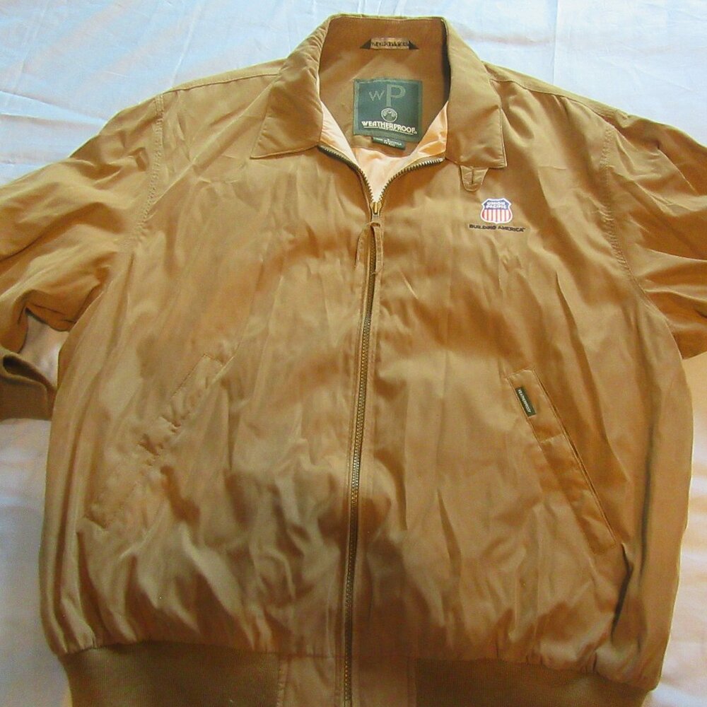Mens Weatherproof Union Pacific Railroad Bomber Style… - Gem